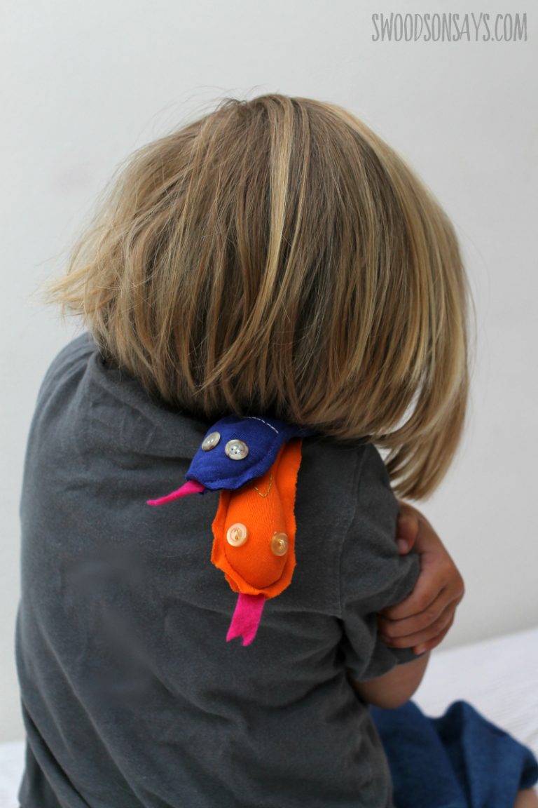 Snuggle Snake softie that kids can sew - Swoodson Says