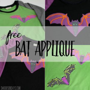 Free bat applique pattern - Swoodson Says