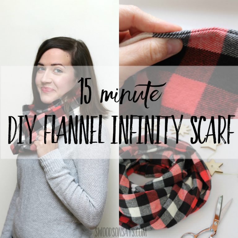 The easiest flannel infinity scarf pattern - Swoodson Says