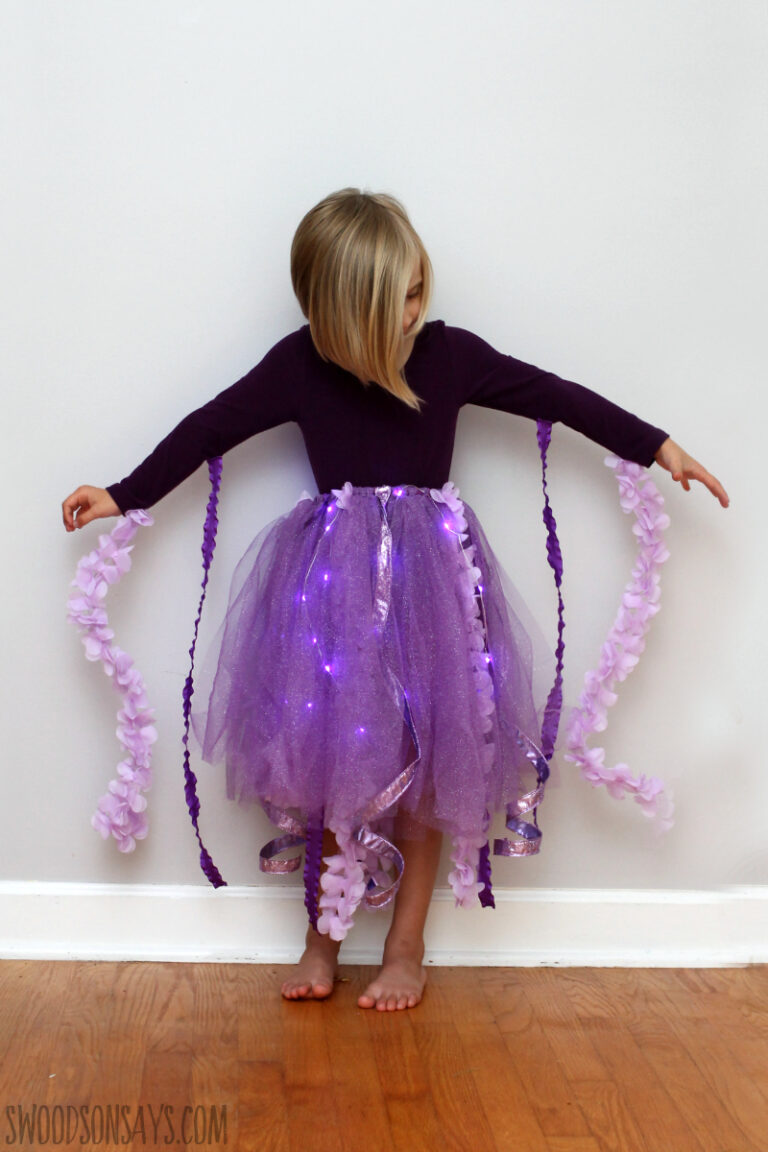 Glow in the dark diy jellyfish costume tutorial - Swoodson Says