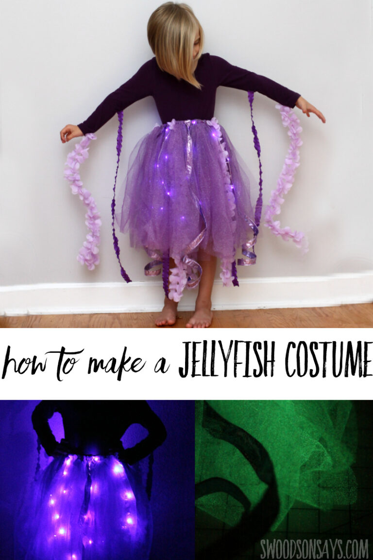 Glow in the dark diy jellyfish costume tutorial - Swoodson Says