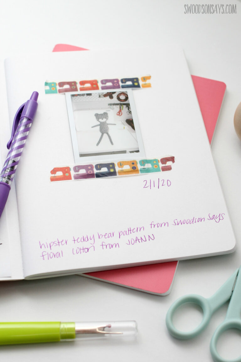 Free sewing journal template - Swoodson Says