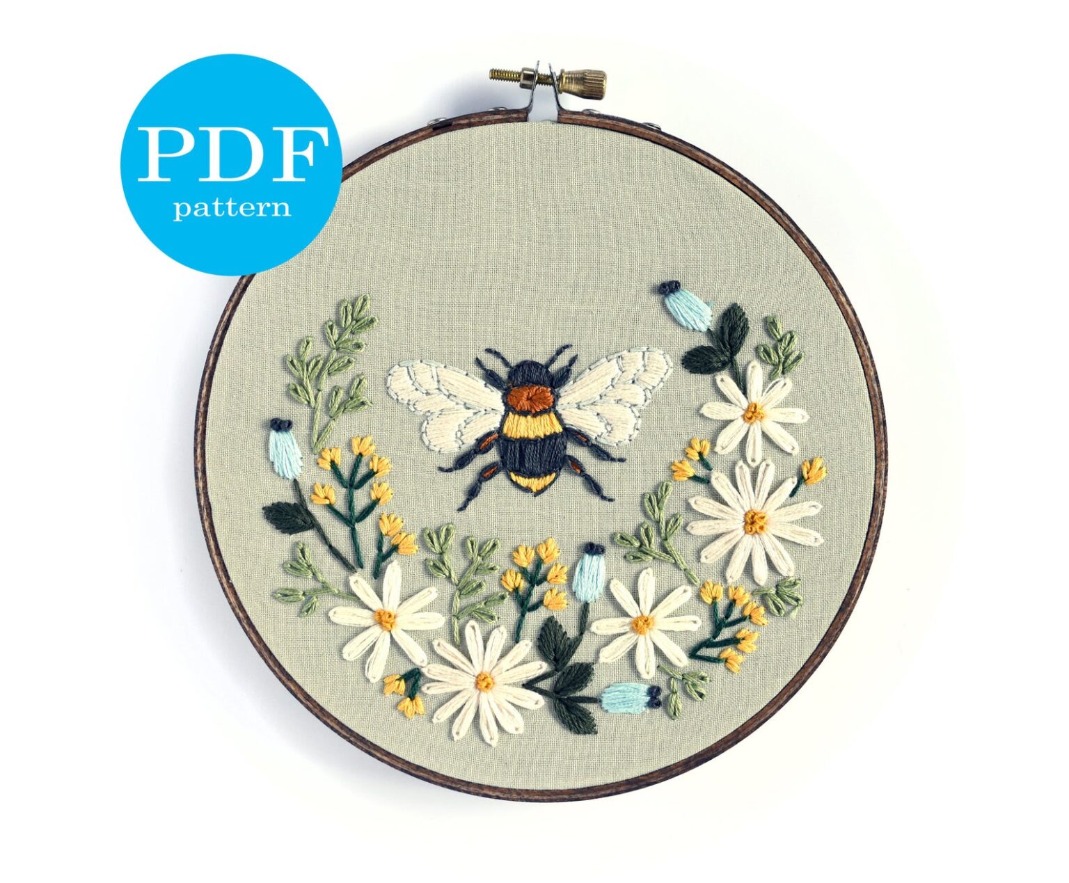 15+ modern bee embroidery pattern options - Swoodson Says