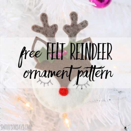Free felt reindeer ornaments to make - Swoodson Says