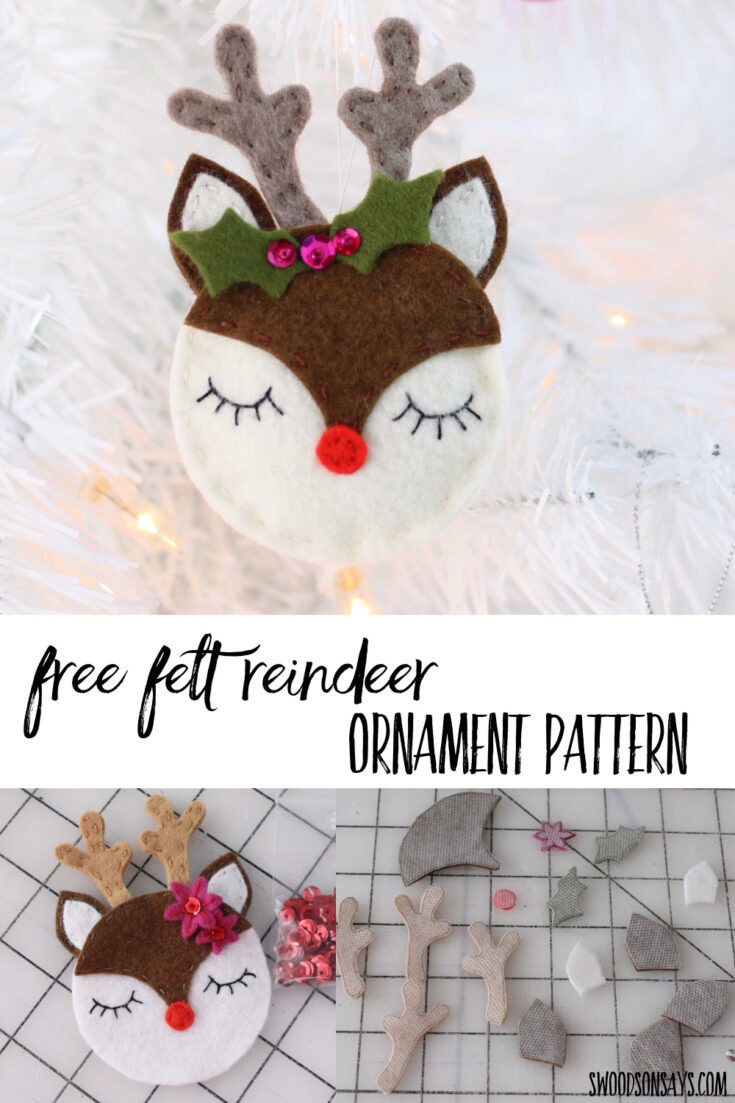 Free felt reindeer ornaments to make - Swoodson Says