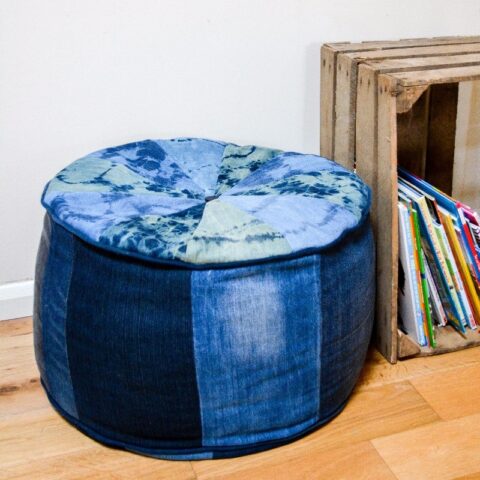 How to make a floor pouf - 12 different DIY poufs - Swoodson Says