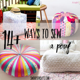 How to make a floor pouf - 12 different DIY poufs - Swoodson Says