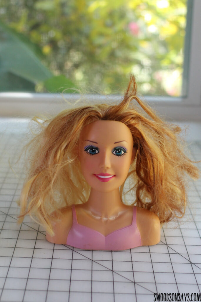 DIY creepy doll head planter tutorial - Swoodson Says