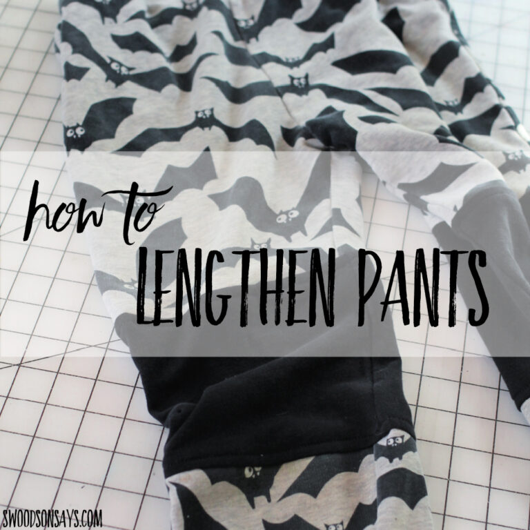 DIY lengthening kids pants sewing tutorial - Swoodson Says