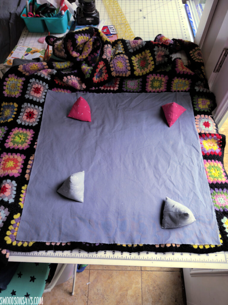 How to upcycle a crochet blanket into a pillow - Swoodson Says