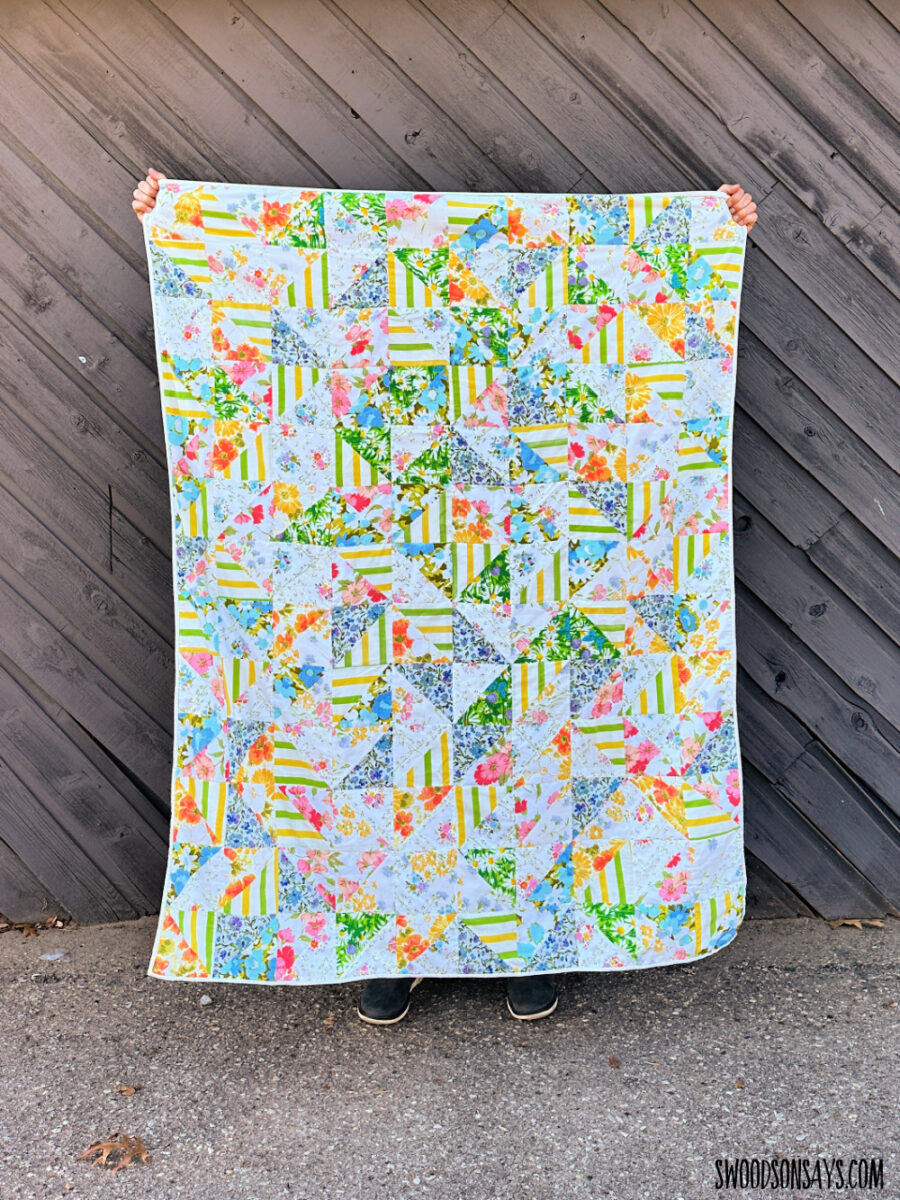 How to make a quilt using sheets - Swoodson Says