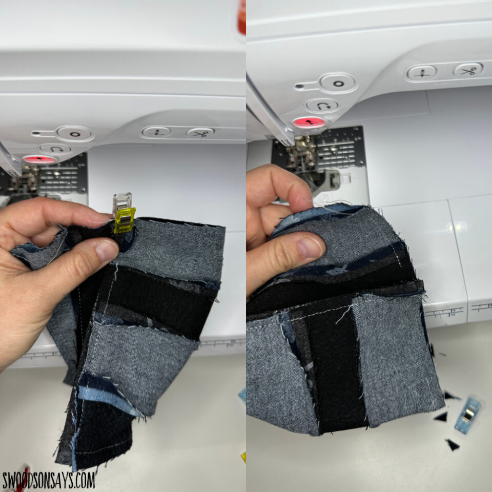 How to sew a pincushion from upcycled denim - Swoodson Says