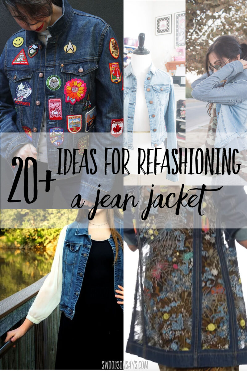 20+ DIY upcycled denim jacket ideas - Swoodson Says