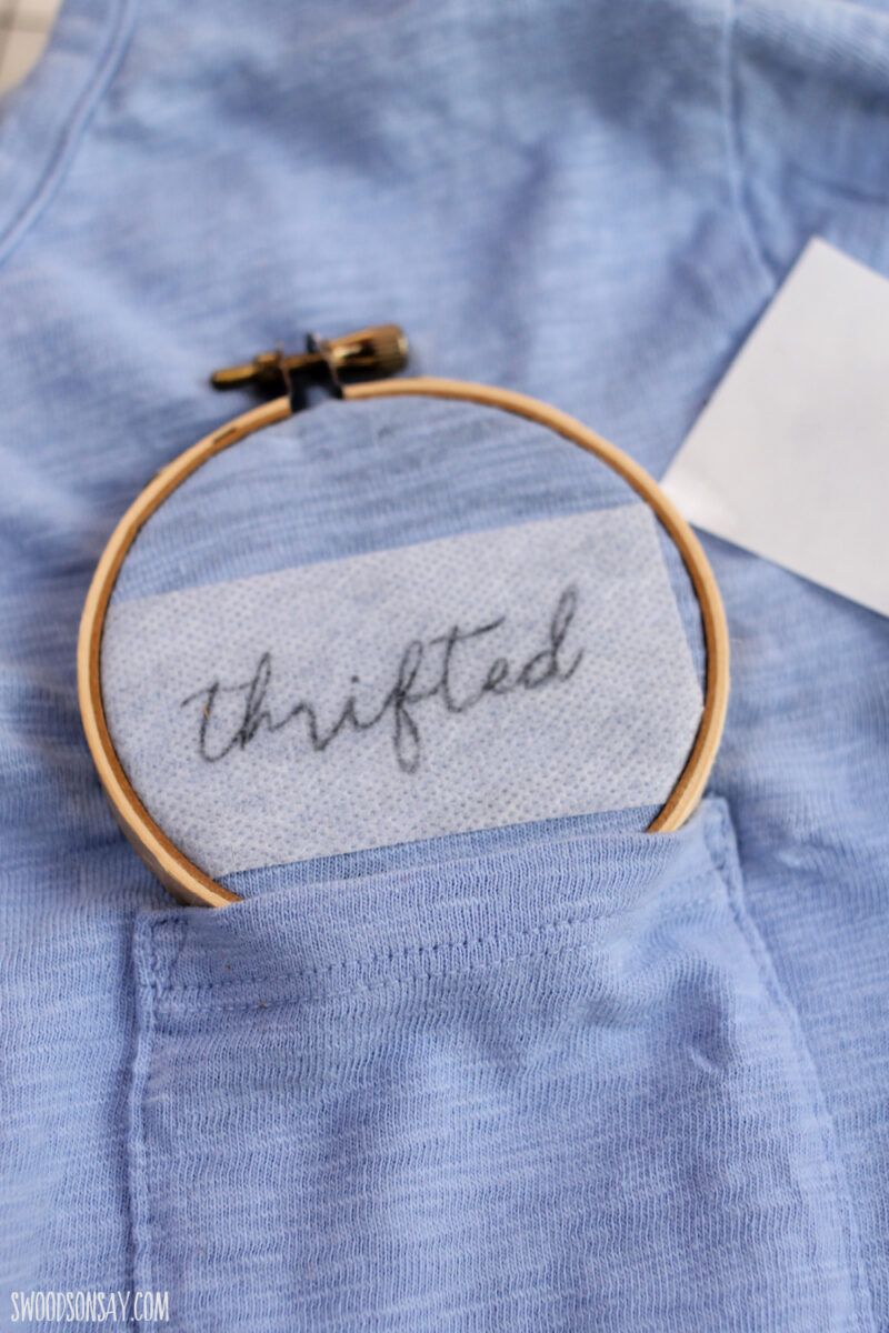 How to embroider a shirt by hand - Swoodson Says