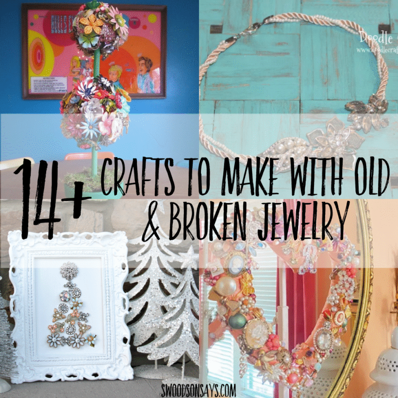 14+ broken jewelry crafts to make with repurposed vintage jewelry ...